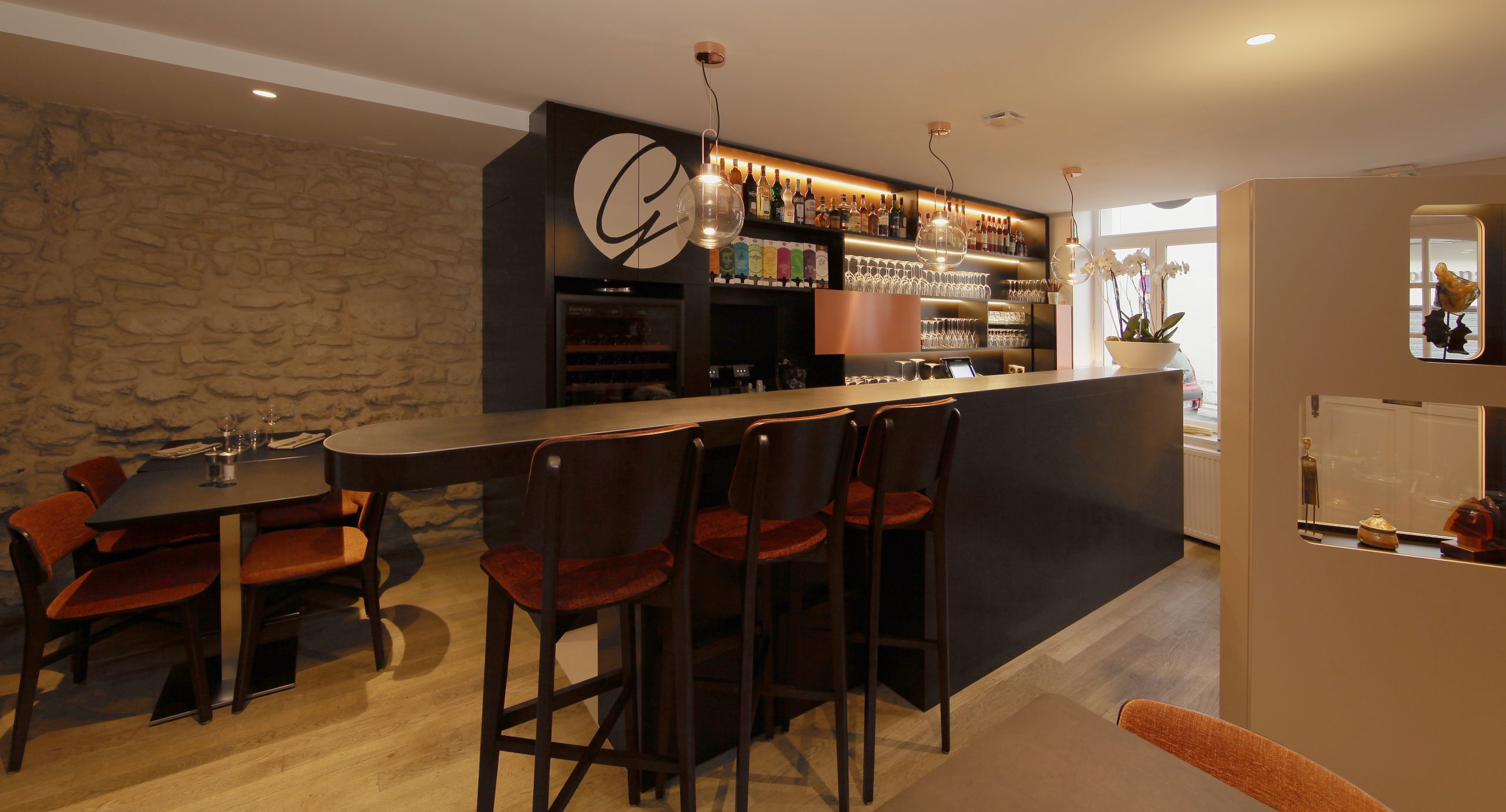 Aménagement restaurant la Gargote - Menuiserie Thincelin