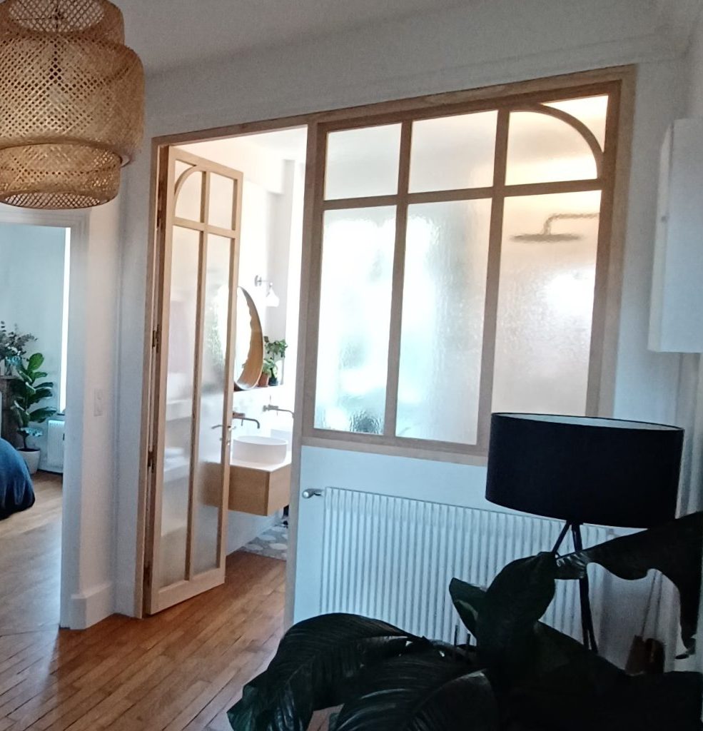 Verrière en chêne - Menuiserie Thincelin